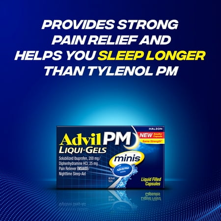 Advil PM Liqui-Gels Minis, 40 Liquid Filled Capsules *Exp 08/2027 ...