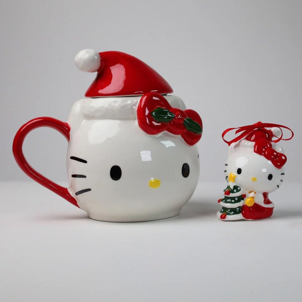 Hello Kitty Santa Mug & Ornament Gift Set, 21oz Mug *Damaged Box ...