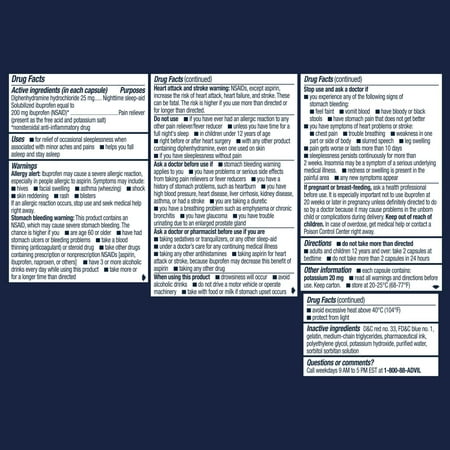 Advil PM Liqui-Gels Minis, 40 Liquid Filled Capsules *Exp 08/2027 ...